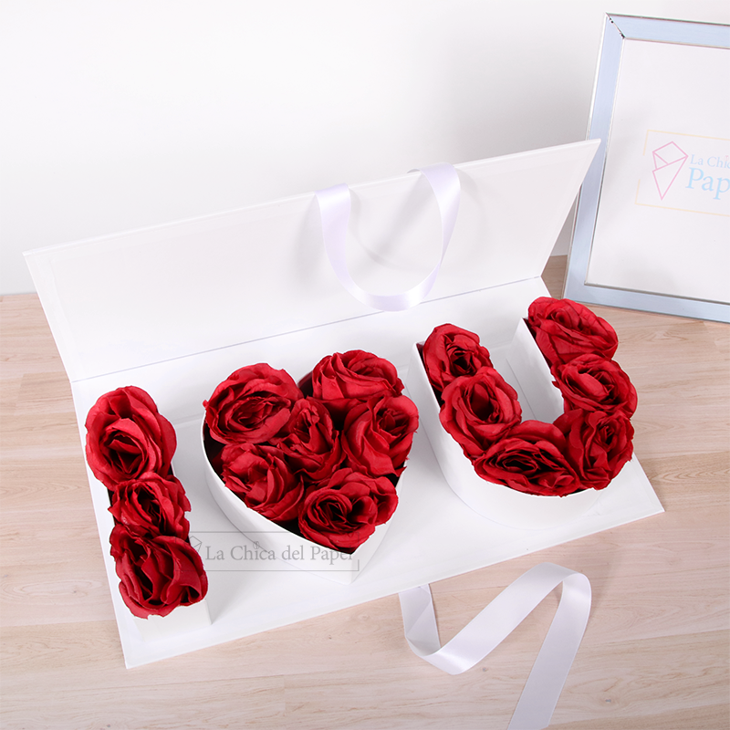 CAJA CON LETRAS PARA FLORES