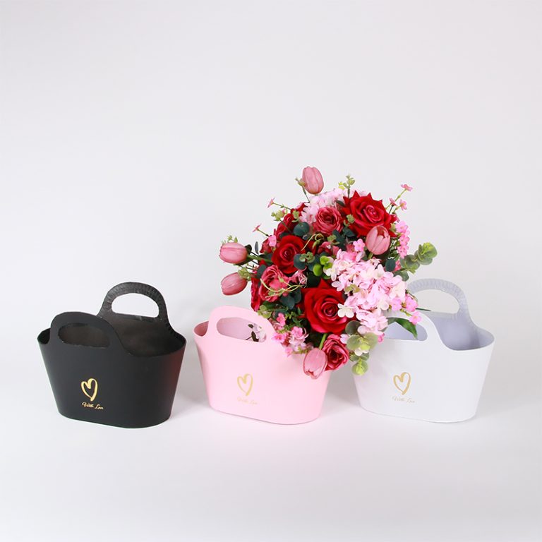 CANASTITA DE CARTON PARA FLORES