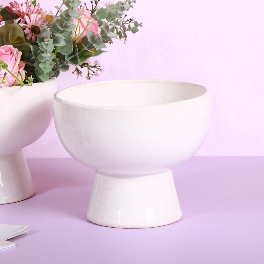 FLORERO DE CERAMICA ESMALTADA