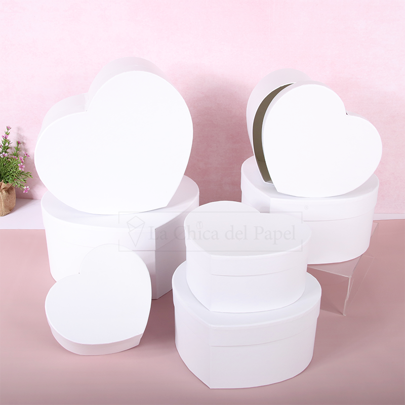 CAJAS CORAZÓN PARA FLORES O REGALOS
