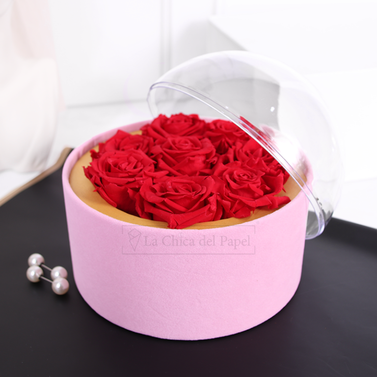 CAJA DE ACRILICO PARA FLORES NATURALES